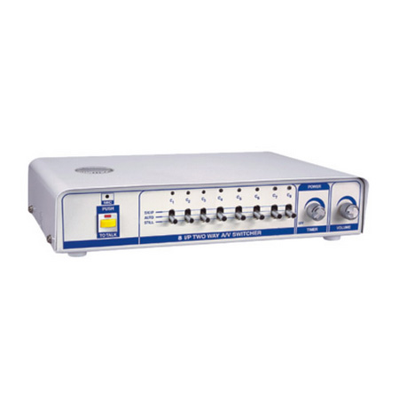 8 Input 2-Way A/V Auto Switcher