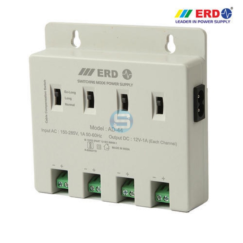 ERD 4 Channel 4 Switch CCTV Power Supply AD44